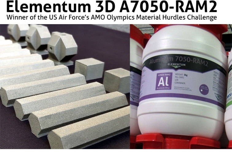 Elementum 3D Earns First-Ever Gold Medal Awarded by U.S. Air Force Advanced Manufacturing Olympics